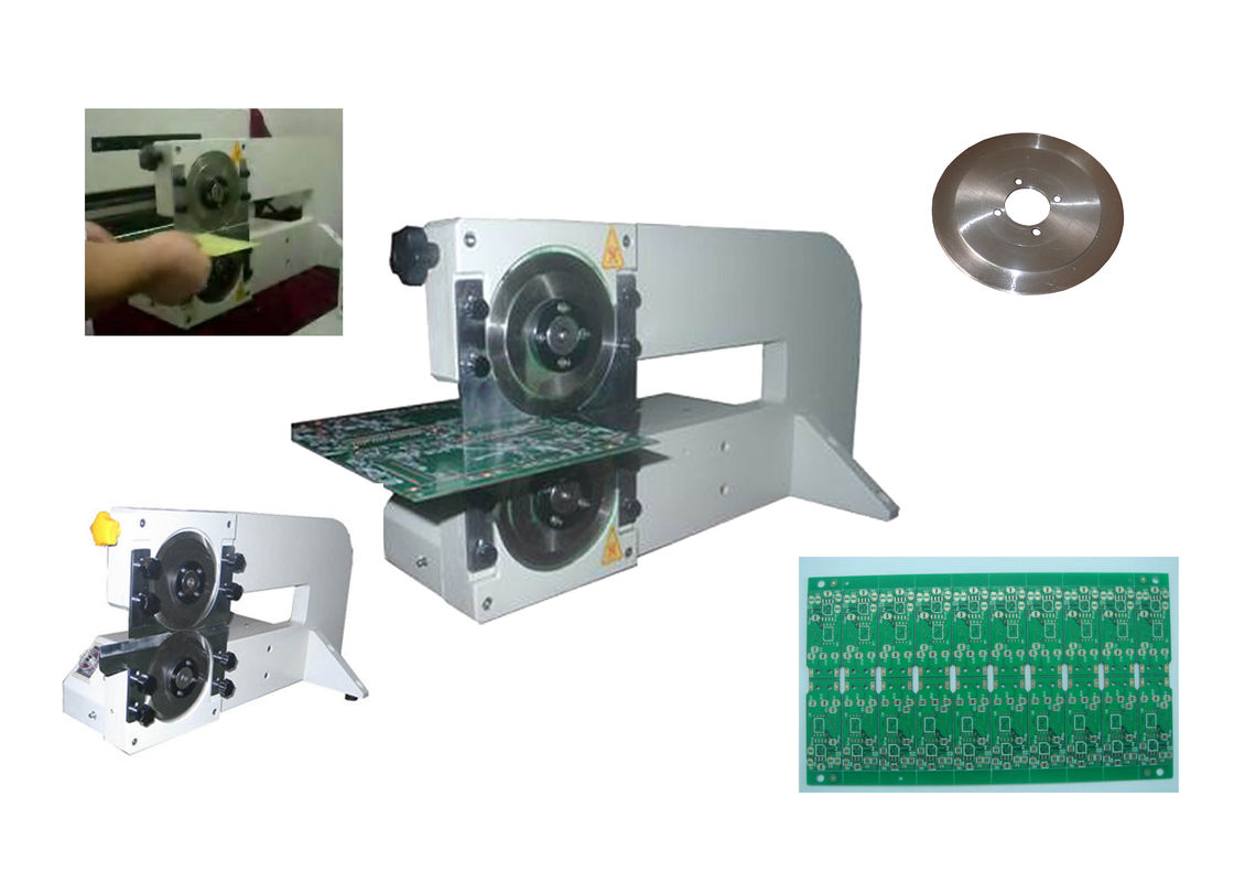 High Efficiency V-Cut Pcb Depaneling Mahine , Motorized Circular Blade ...